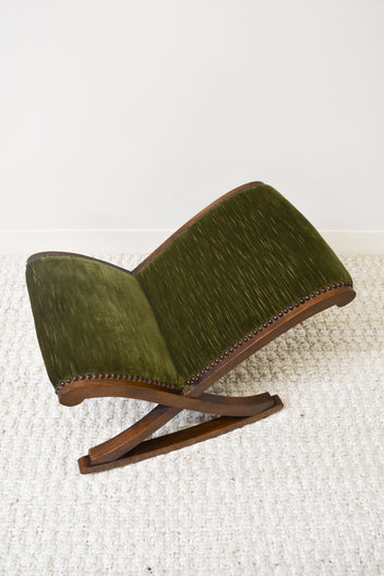 Small Green Velvet Rocking Foot Rest – DebbieMathews